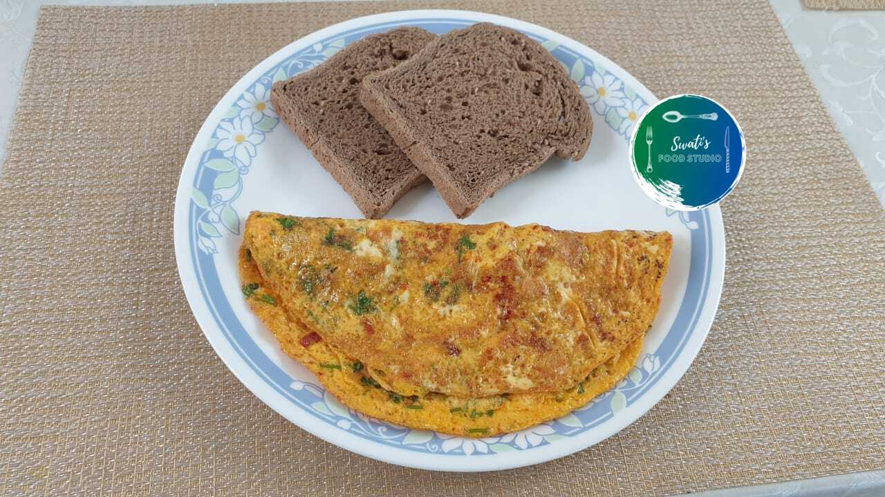 Masala Omlette with Brown Bread - Swati's Food Studio