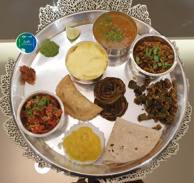 Diwali Padwa vegetarian Thali for Naivedya - Swati's Food Studio